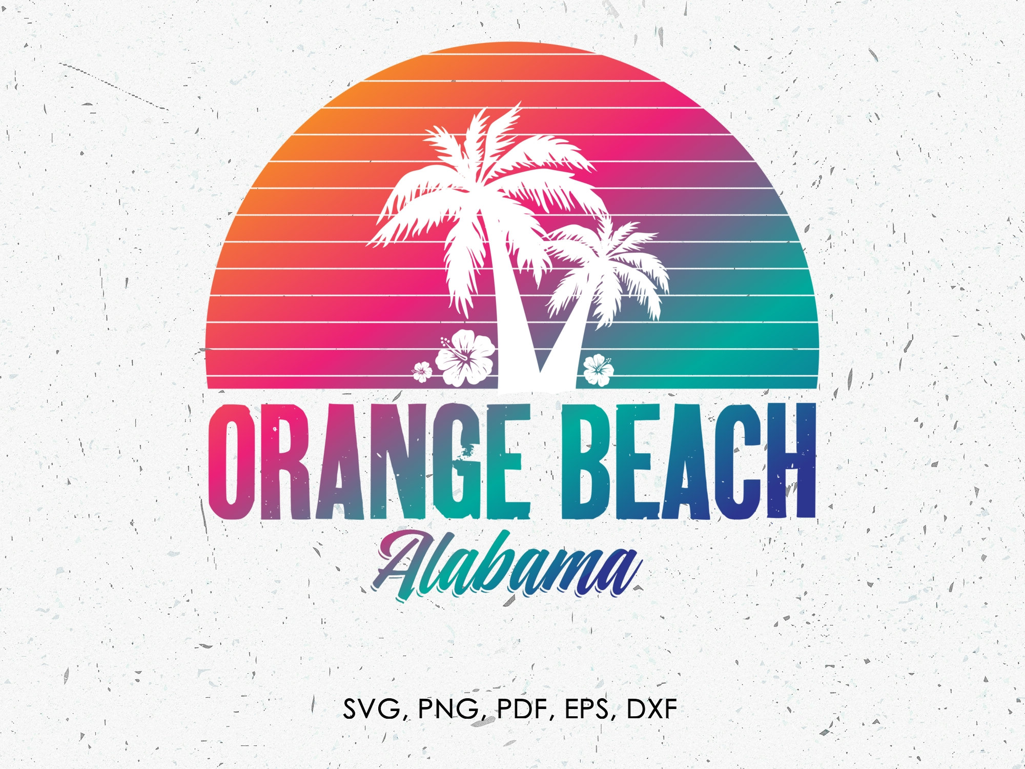Orange Beach Svg, Summer Beach Vacation, Spring Break Png, Eps, Vector ...