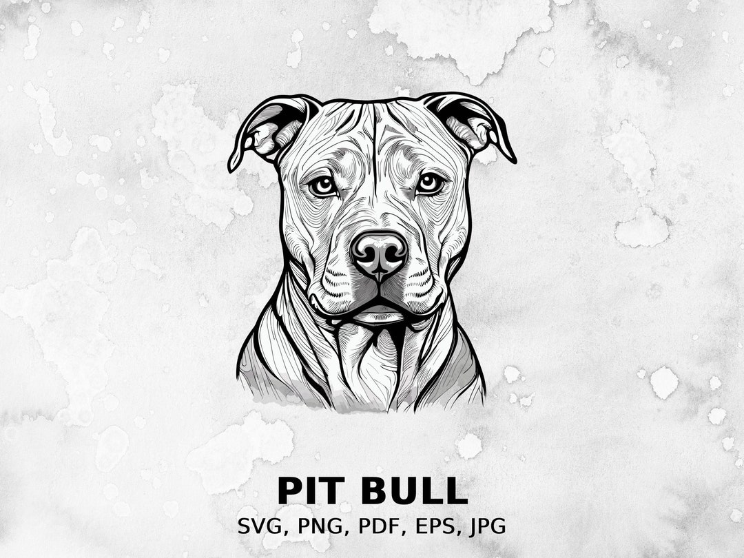 Pit Bull Svg, Dog Svg File, Pet Svg, Pdf File, Png, Eps File, Cut File ...