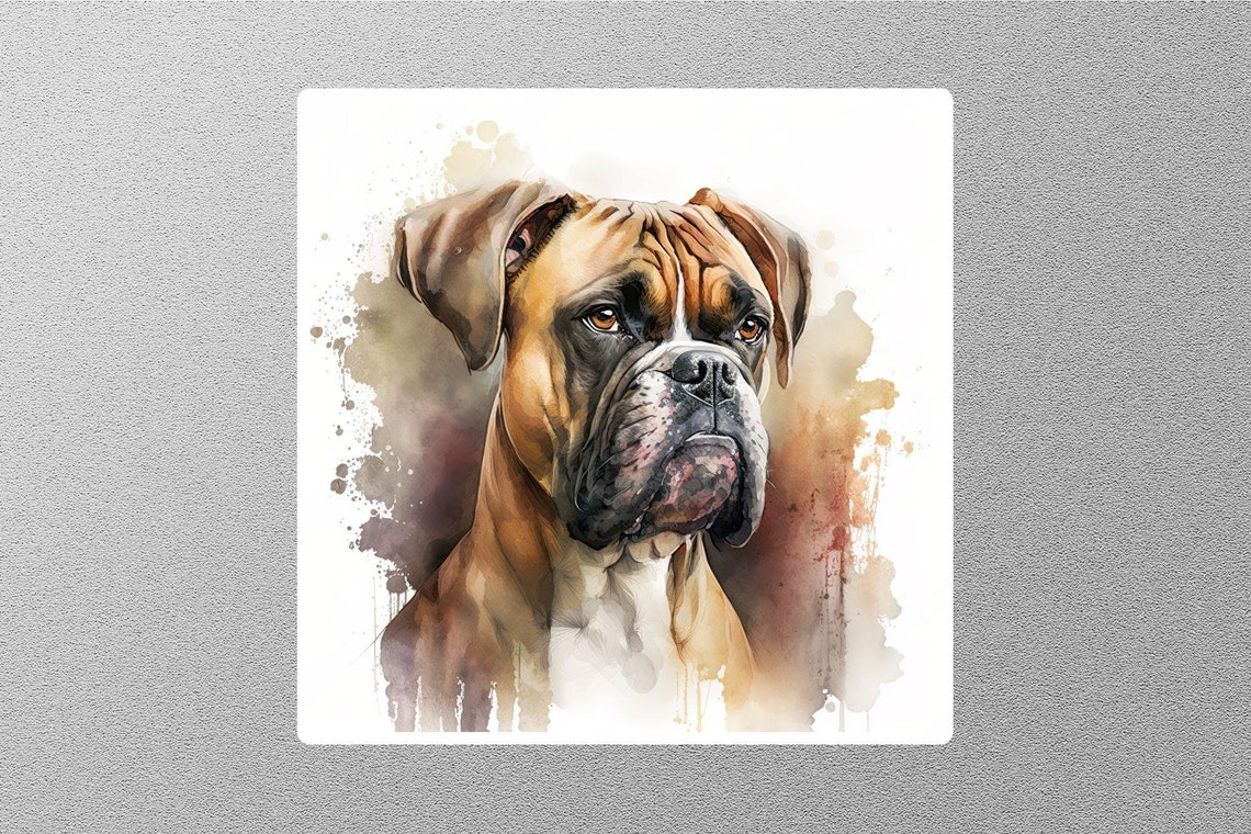 Boxer Art Print, Boxer Dog Print, Boxer Watercolor, Boxer Png, Pdf, Jpg ...