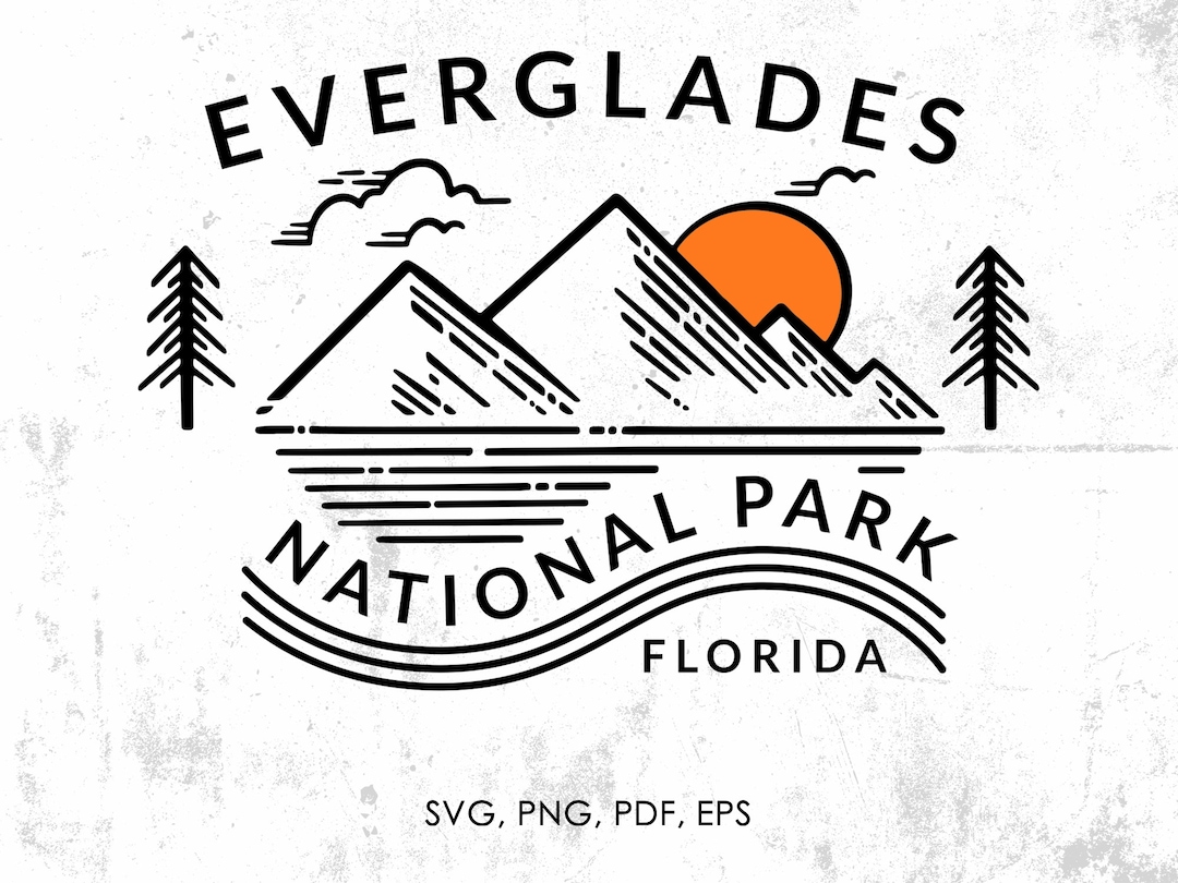 Everglades National Park Svg, Png, Pdf, Eps, Jpg | Clipart, Graphic ...