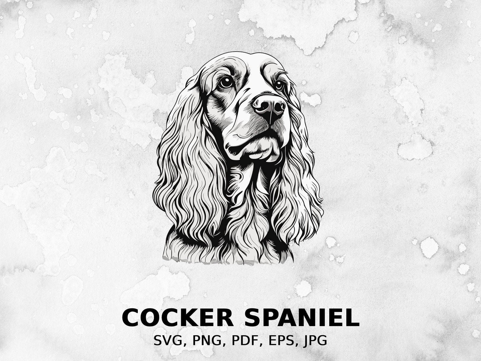 Cocker Spaniel Svg, Dog Svg File, Pet Svg, Pdf File, Png, Eps File, Cut ...