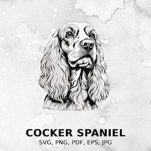 Cocker Spaniel Svg, Dog Svg File, Pet Svg, Pdf File, Png, Eps File, Cut ...