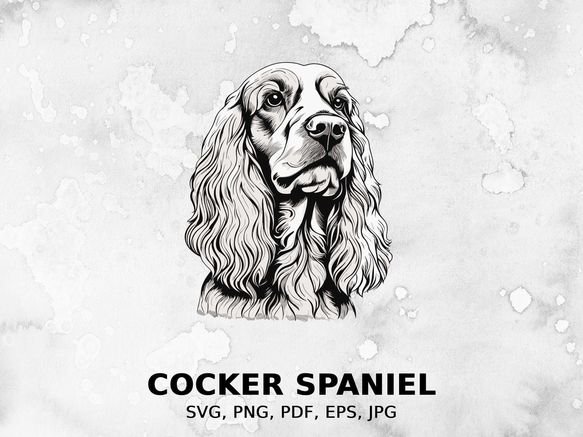 Cocker Spaniel Svg, Dog Svg File, Pet Svg, Pdf File, Png, Eps File, Cut ...