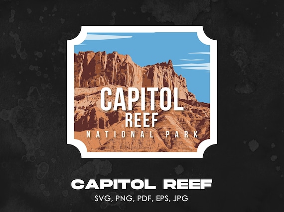 Capitol Reef National Park Svg Png Pdf Eps Jpg Clipart | Etsy
