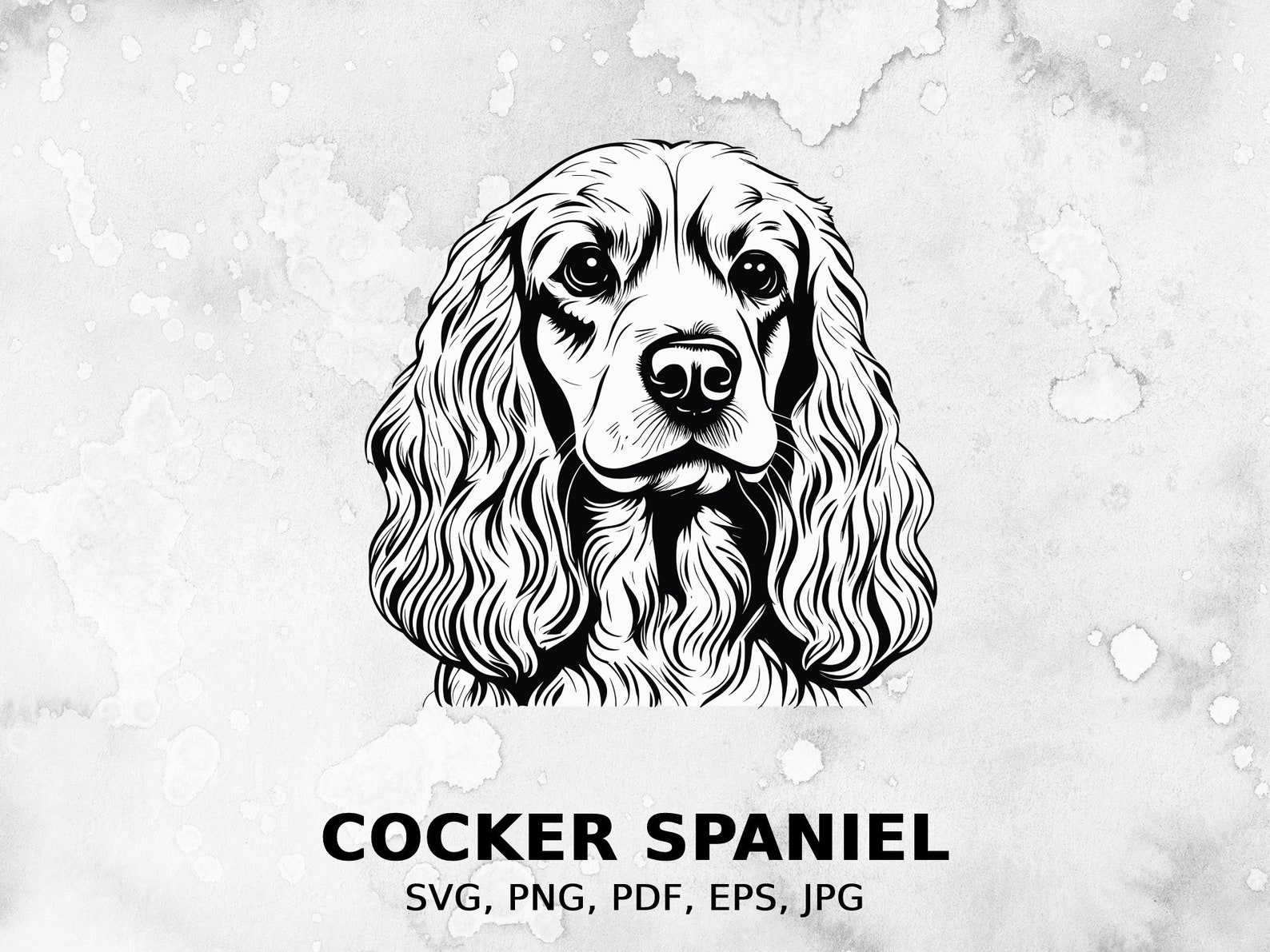 Cocker Spaniel Svg, Dog Svg File, Pet Svg, Pdf File, Png, Eps File, Cut ...
