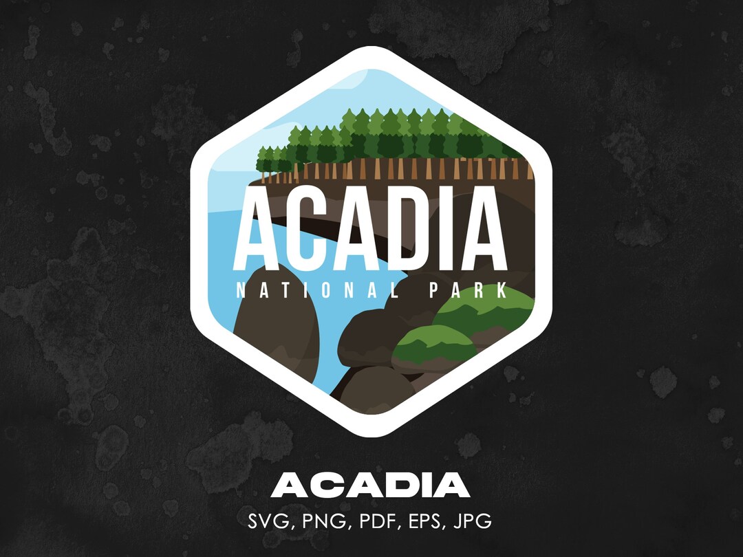 Acadia National Park Svg, Png, Pdf, Eps, Jpg | Clipart, Graphic ...
