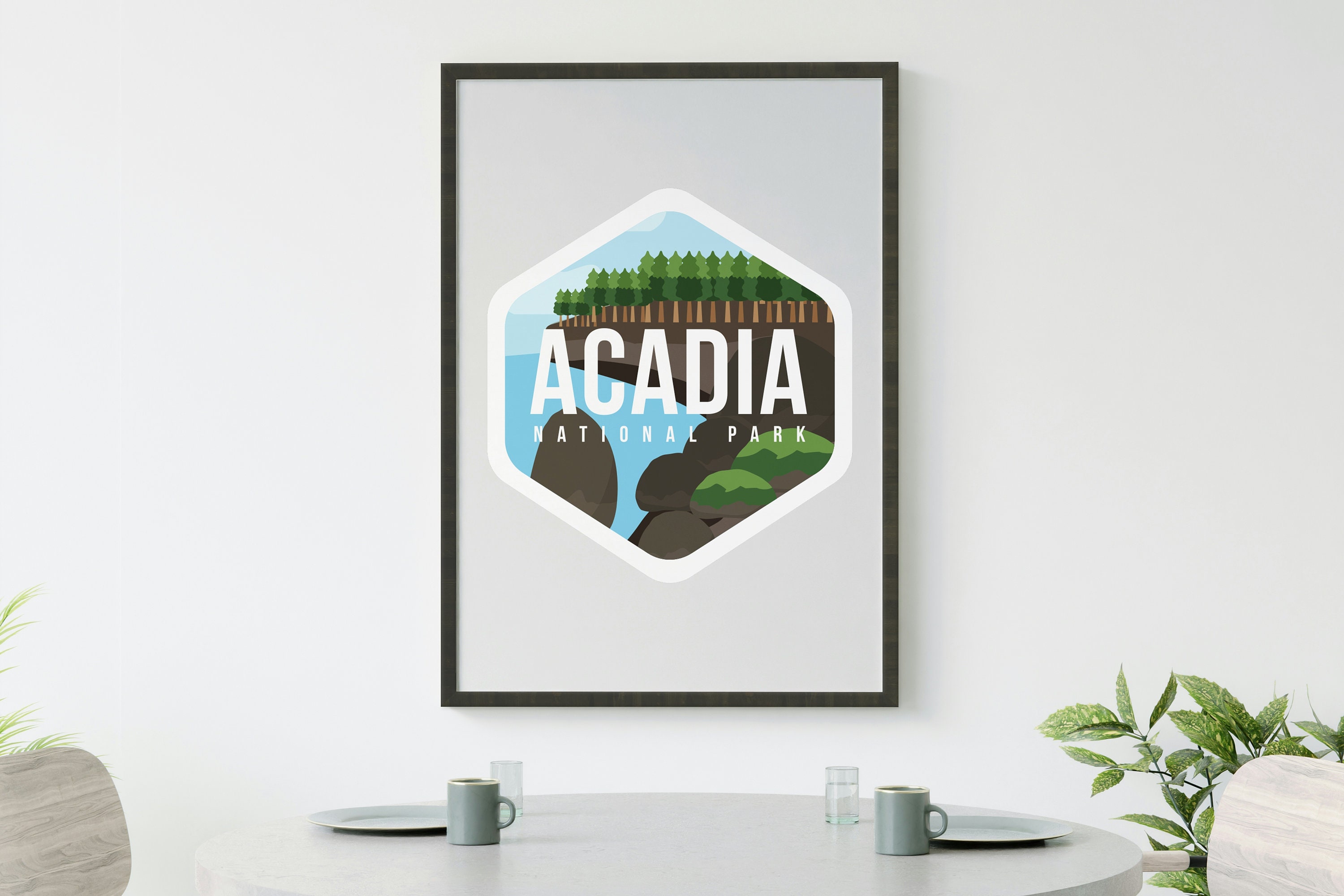 Acadia National Park Svg, Png, Pdf, Eps, Jpg Clipart, Graphic, Instant ...
