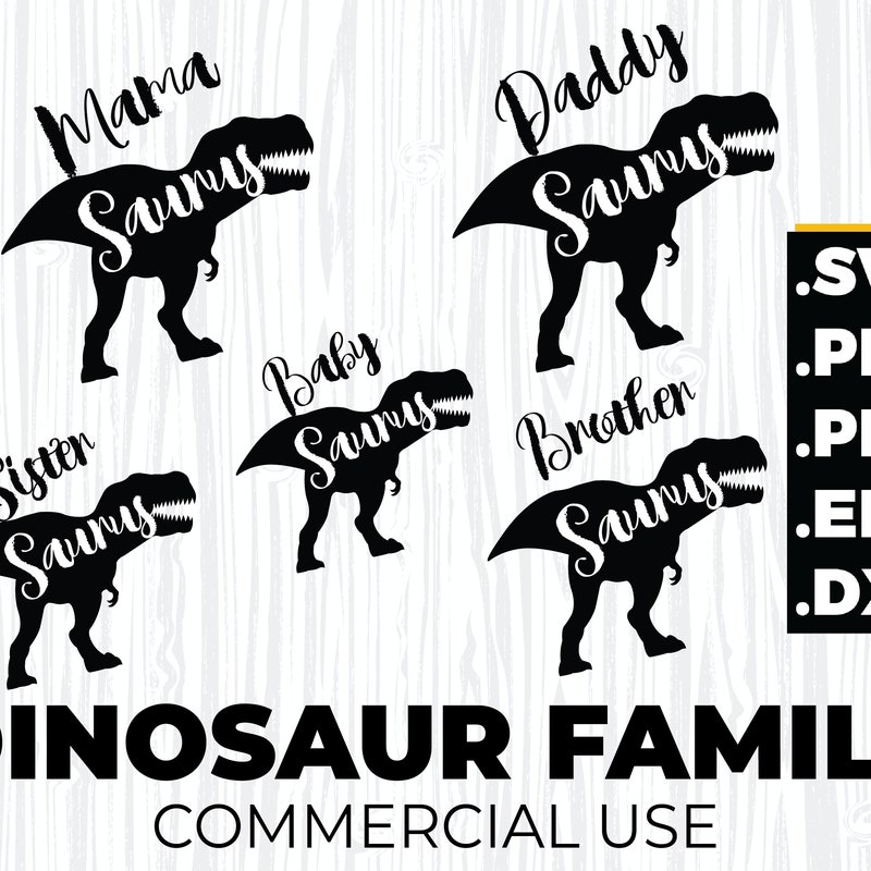 Family Saurus Svg - Etsy