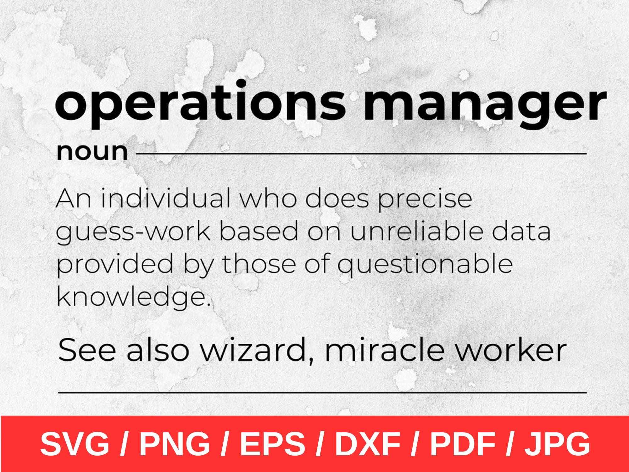 Operations Manager Svg, Definition Svg, Funny Operations Manager Gift ...