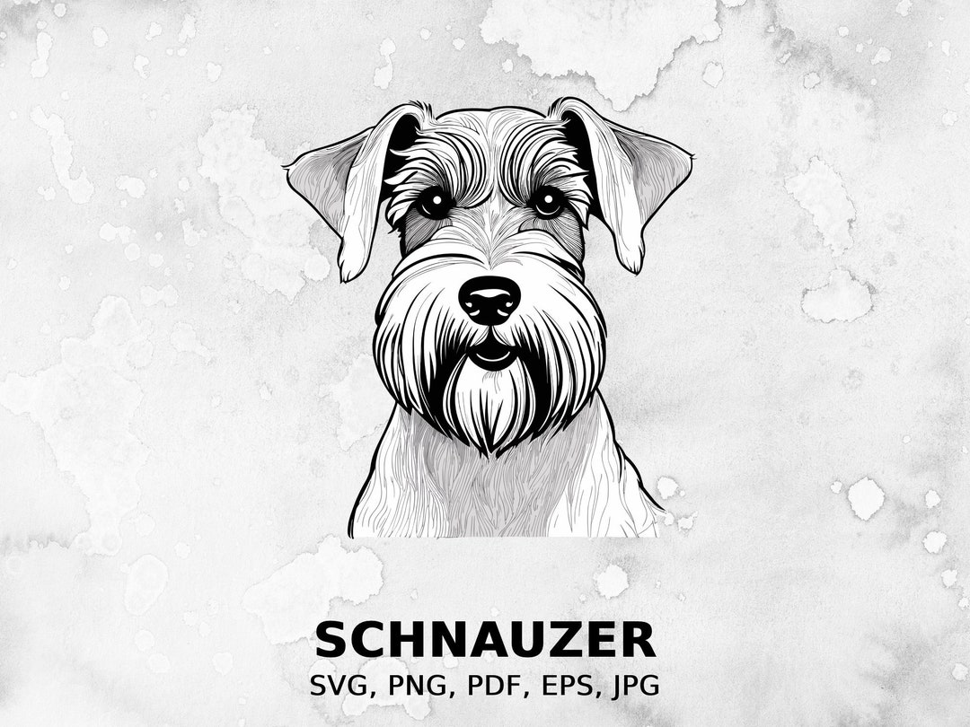 Schnauzer Svg, Dog Svg File, Pet Svg, Pdf File, Png, Eps File, Cut File ...