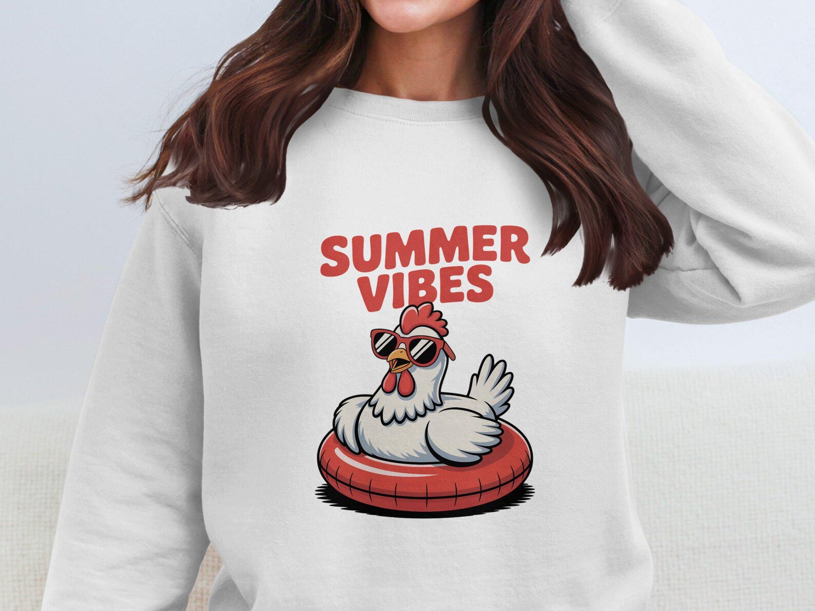 Summer Vibes Chicken Png, Funny Chicken Png, Chicken Pool Float, Summer ...