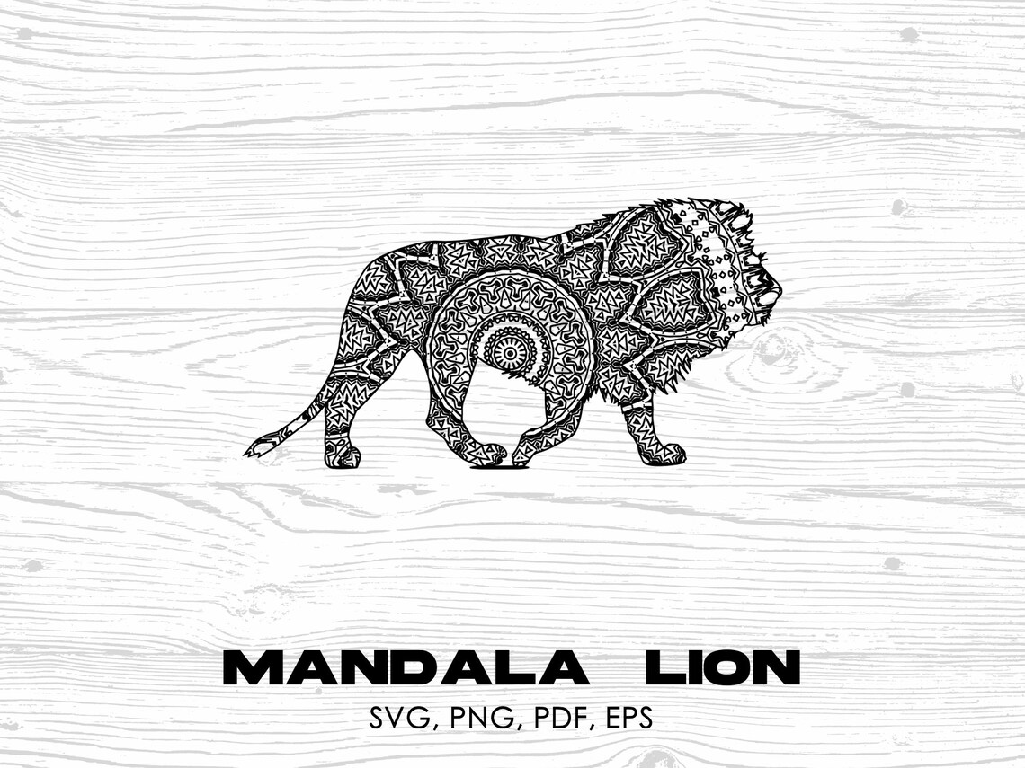 Mandala Lion Mandala Lion Svg Lion Svg Lion Clipart Animal - Etsy