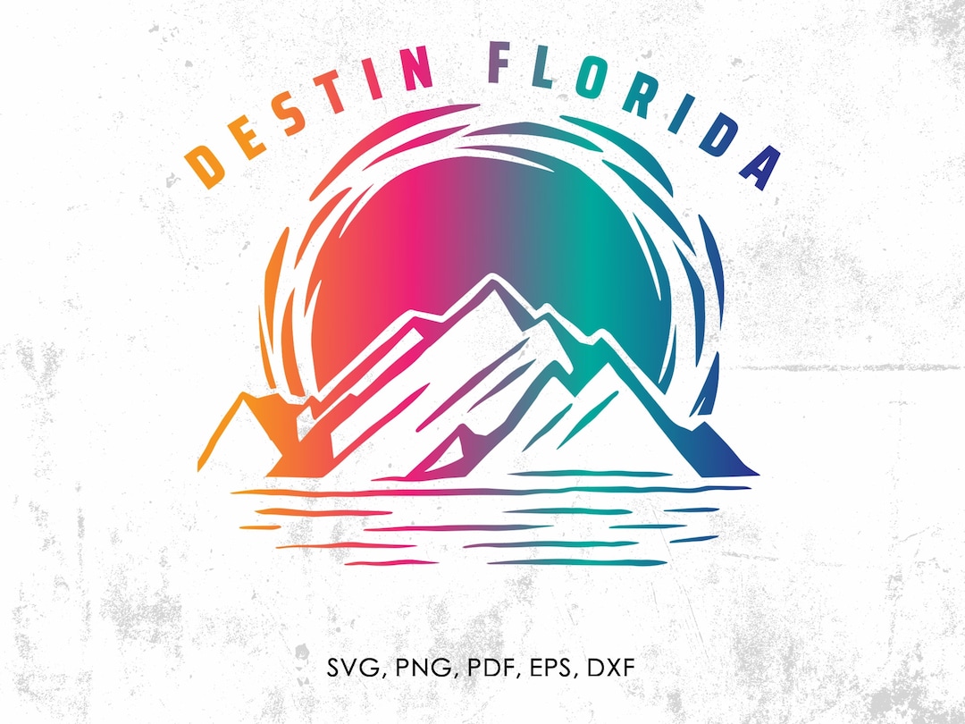 Destin Florida Svg, Summer Vacation, Spring Break, Beach Svg, Png, Eps ...