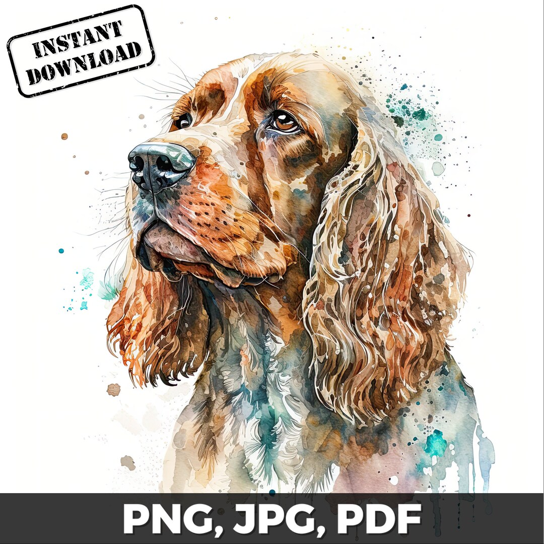 Cocker Spaniel Art Print, Cocker Spaniel Dog Print, Cocker Spaniel ...