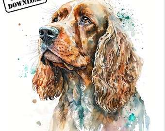 Cocker Spaniel Art Print, Cocker Spaniel Dog Print, Cocker Spaniel ...