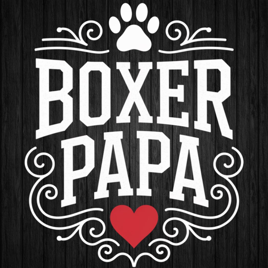 Boxer Papa Svg, Boxer Dad Svg, Dog Father Svg, Pet Parent Svg, Cut File ...