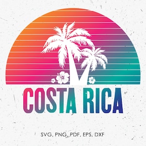 Costa Rica Svg, Summer Beach Vacation, Spring Break | Png, Eps, Vector ...
