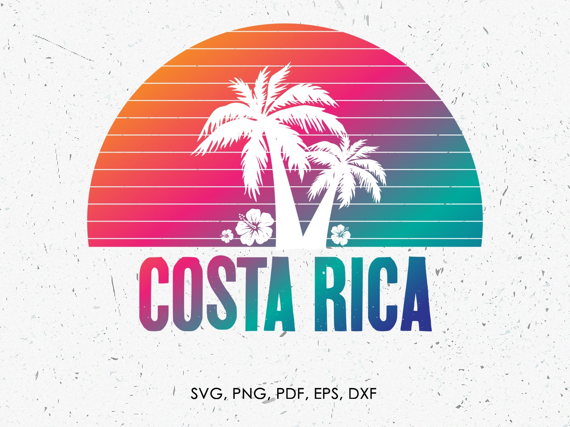 Costa Rica Svg, Summer Beach Vacation, Spring Break Png, Eps, Vector ...