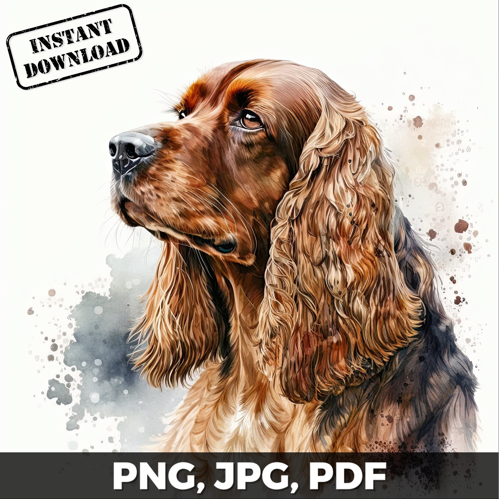 Cocker Spaniel Art Print, Cocker Spaniel Dog Print, Cocker Spaniel ...