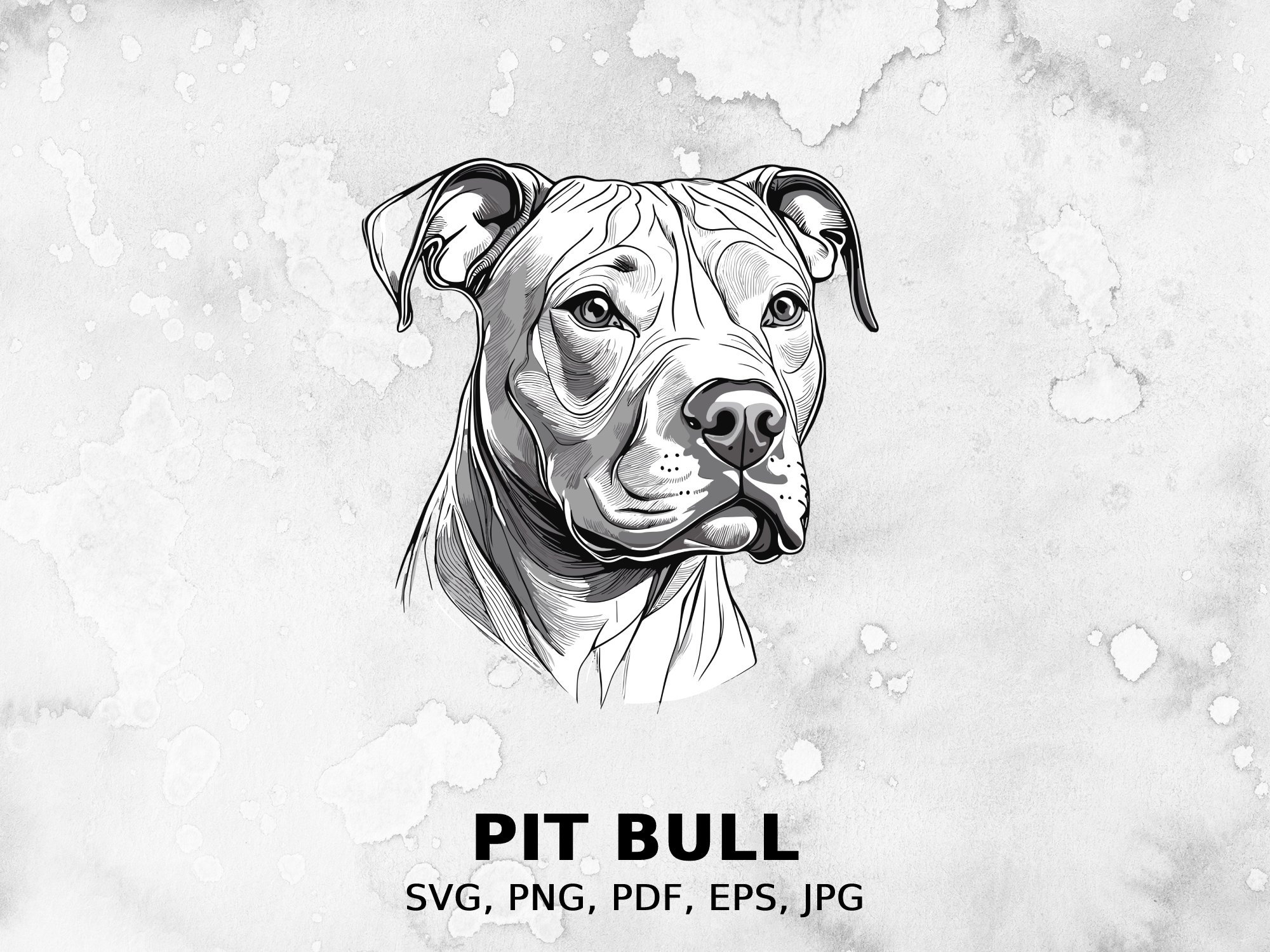Pit Bull Svg, Dog Svg File, Pet Svg, Pdf File, Png, Eps File, Cut File ...