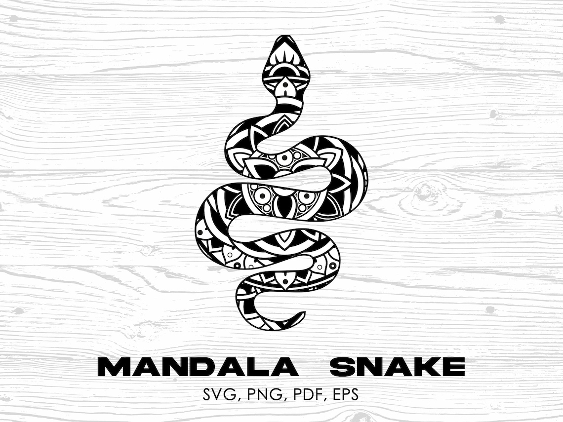 Mandala Snake, Mandala Snake Svg, Snake Svg, Snake Clipart, Animal Svg ...