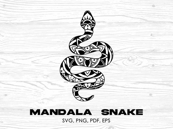 Mandala Snake Mandala Snake Svg Snake Svg Snake Clipart | Etsy