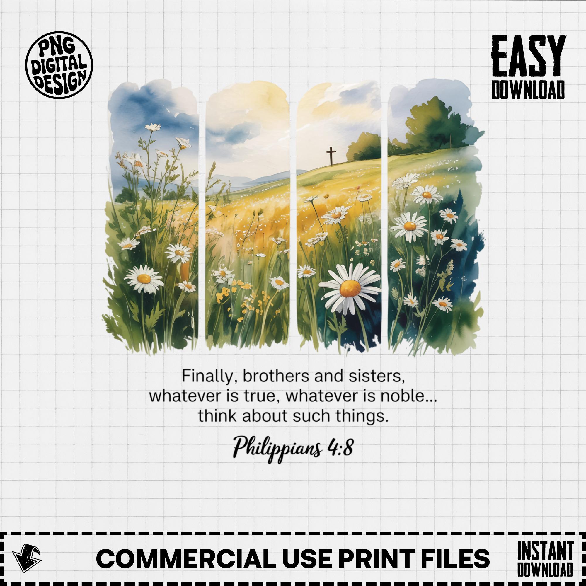 Philippians Png Bible Verse Png Watercolor Flowers Png Christian Png ...