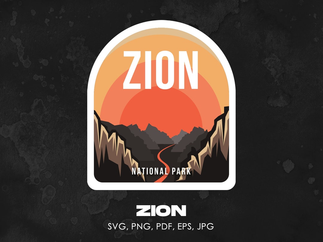 Zion National Park Svg, Png, Pdf, Eps, Jpg | Clipart, Graphic, Instant ...