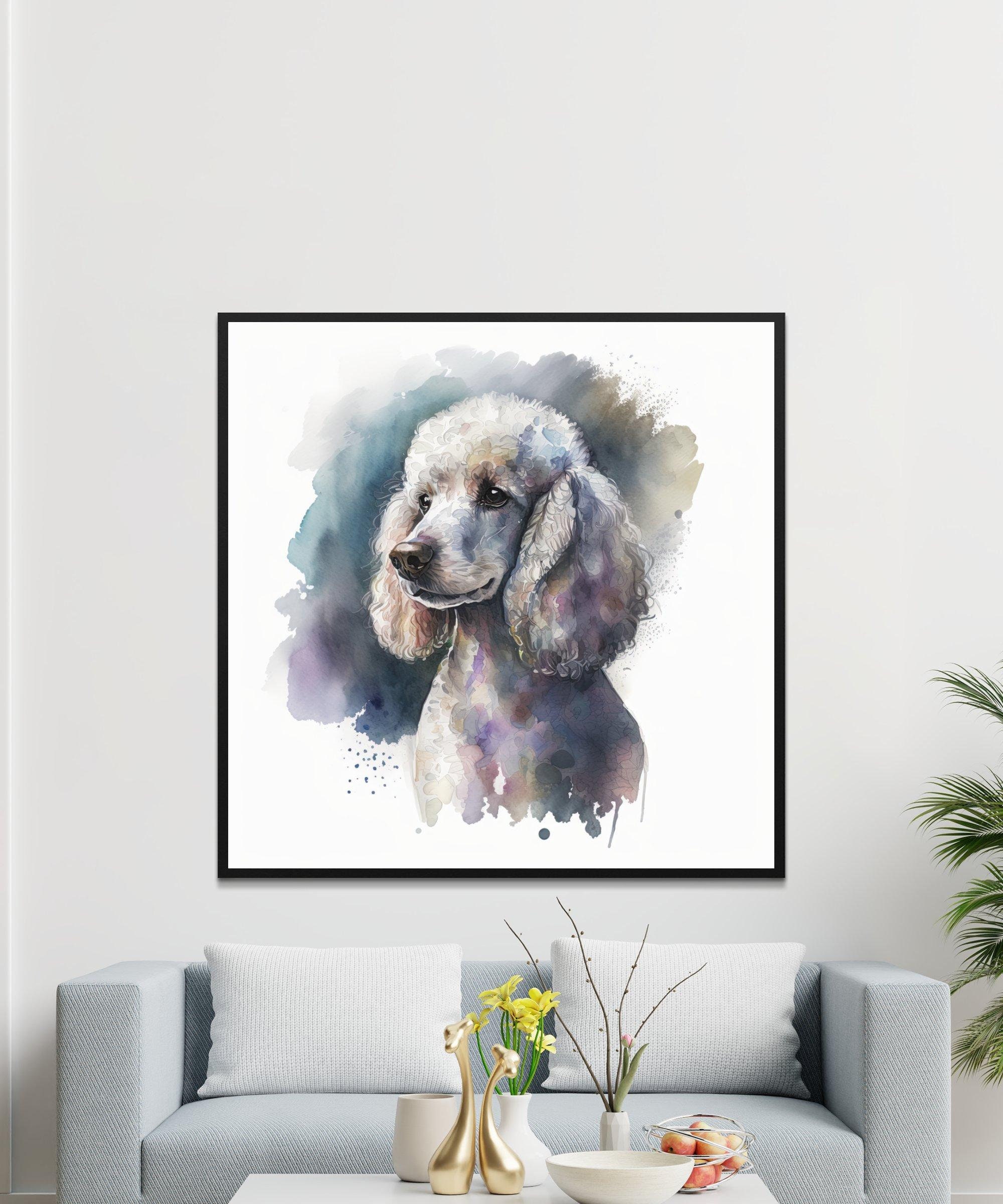 Poodle Art Print, Poodle Dog Print, Poodle Watercolor, Poodle Png, Pdf ...