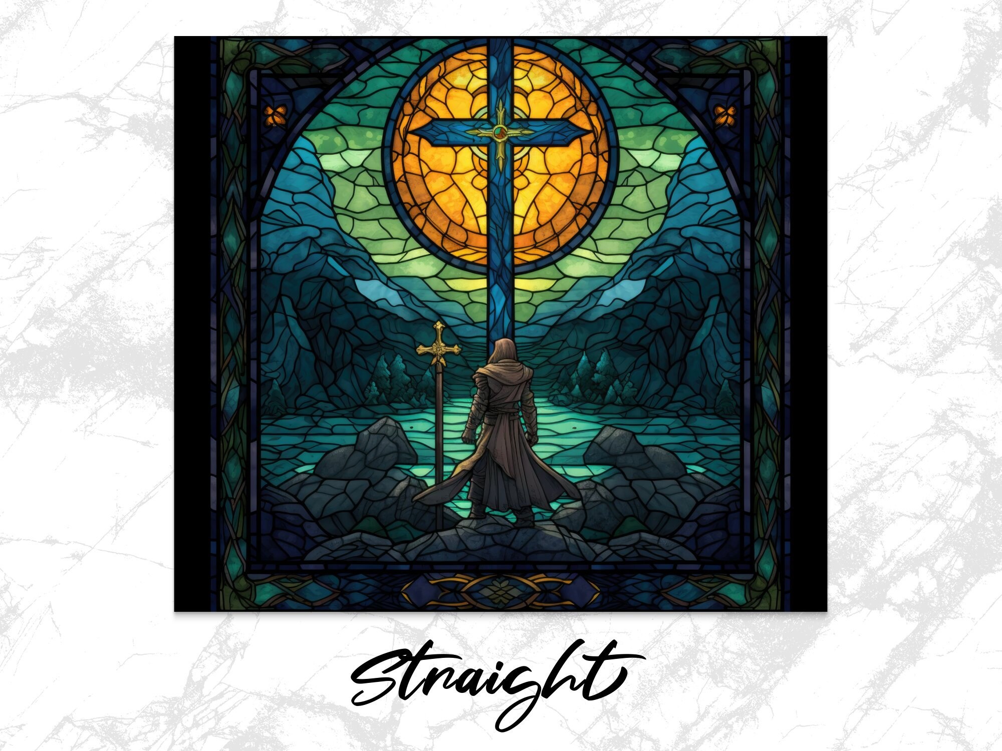 Distant Cross on A Hill Religious 20 Oz Skinny Tumbler, Sublimation ...