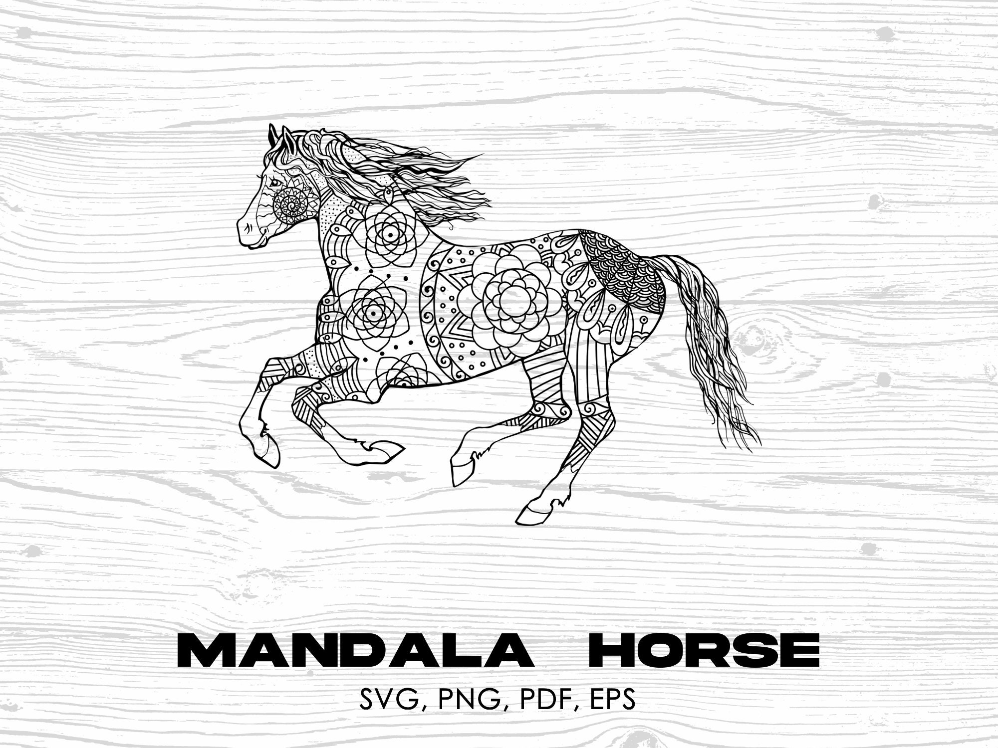 Mandala Horse Mandala Horse Svg Horse Svg Horse Clipart - Etsy