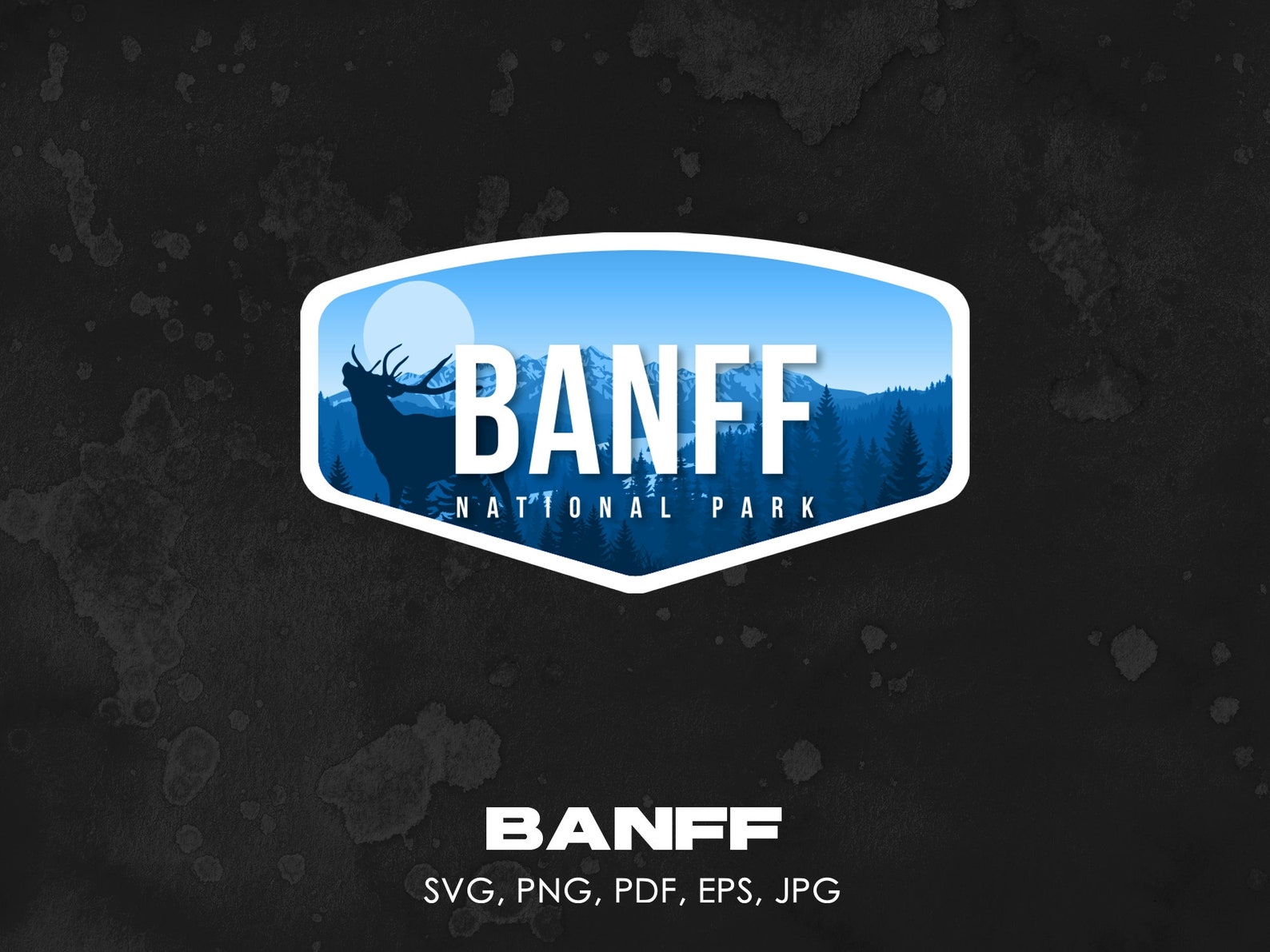 Banff National Park Svg Png Pdf Eps Jpg Clipart - Etsy