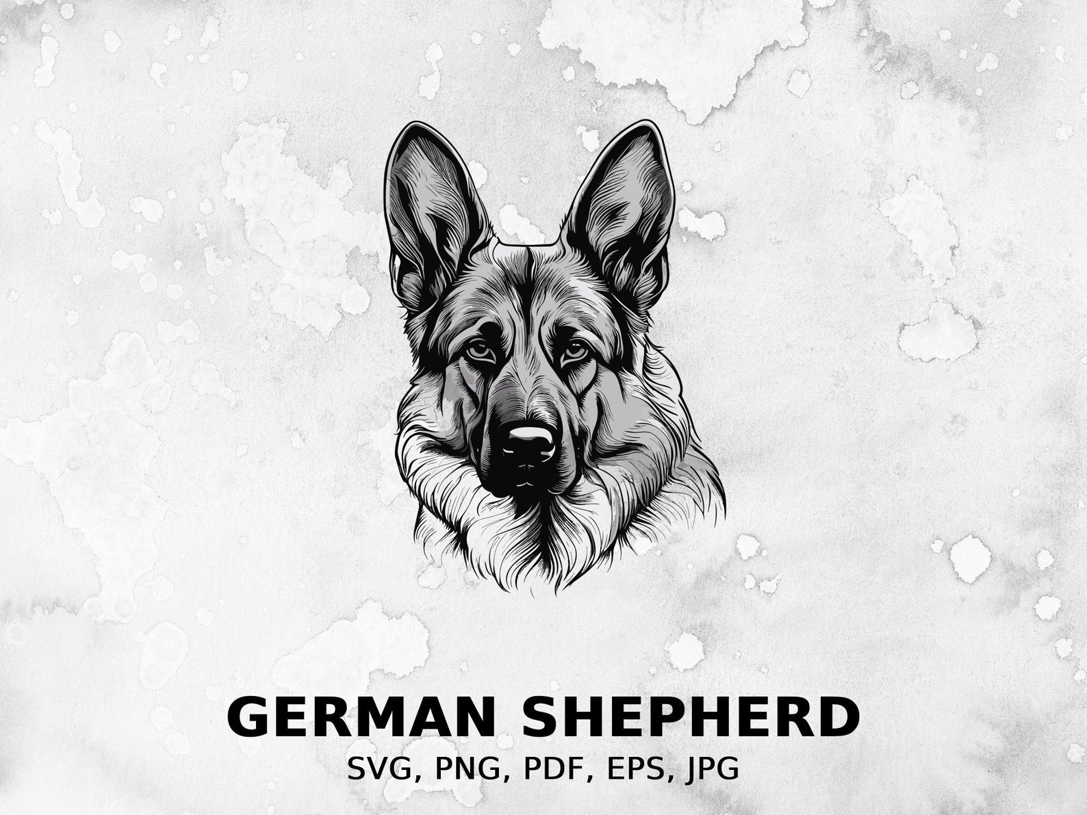 German Shepherd Svg, Dog Svg File, Pet Svg, Pdf File, Png, Eps File ...