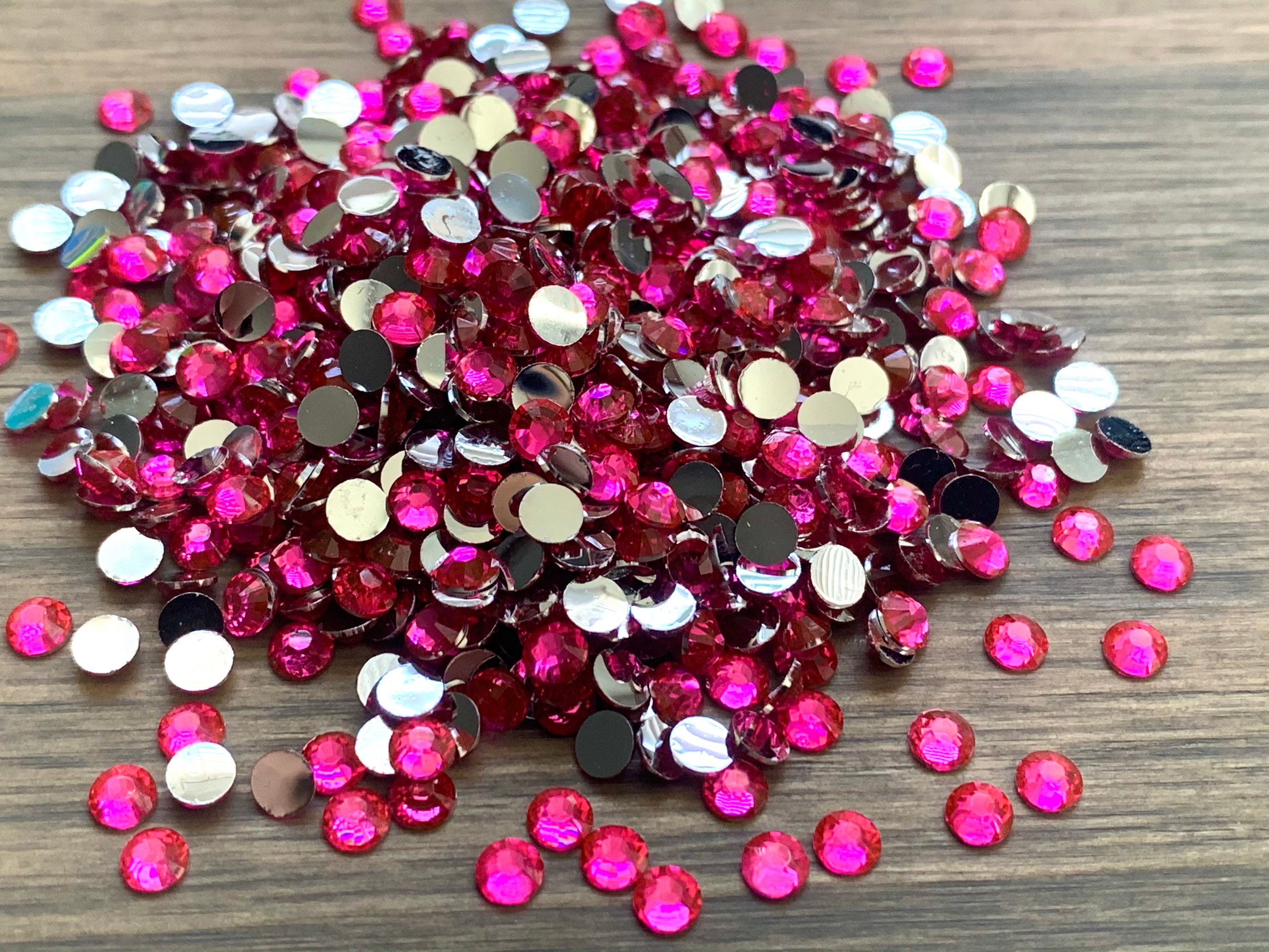 4500ct Bulk Wholesale Hot Pink Resin Rhinestones Non Hotfix - Etsy