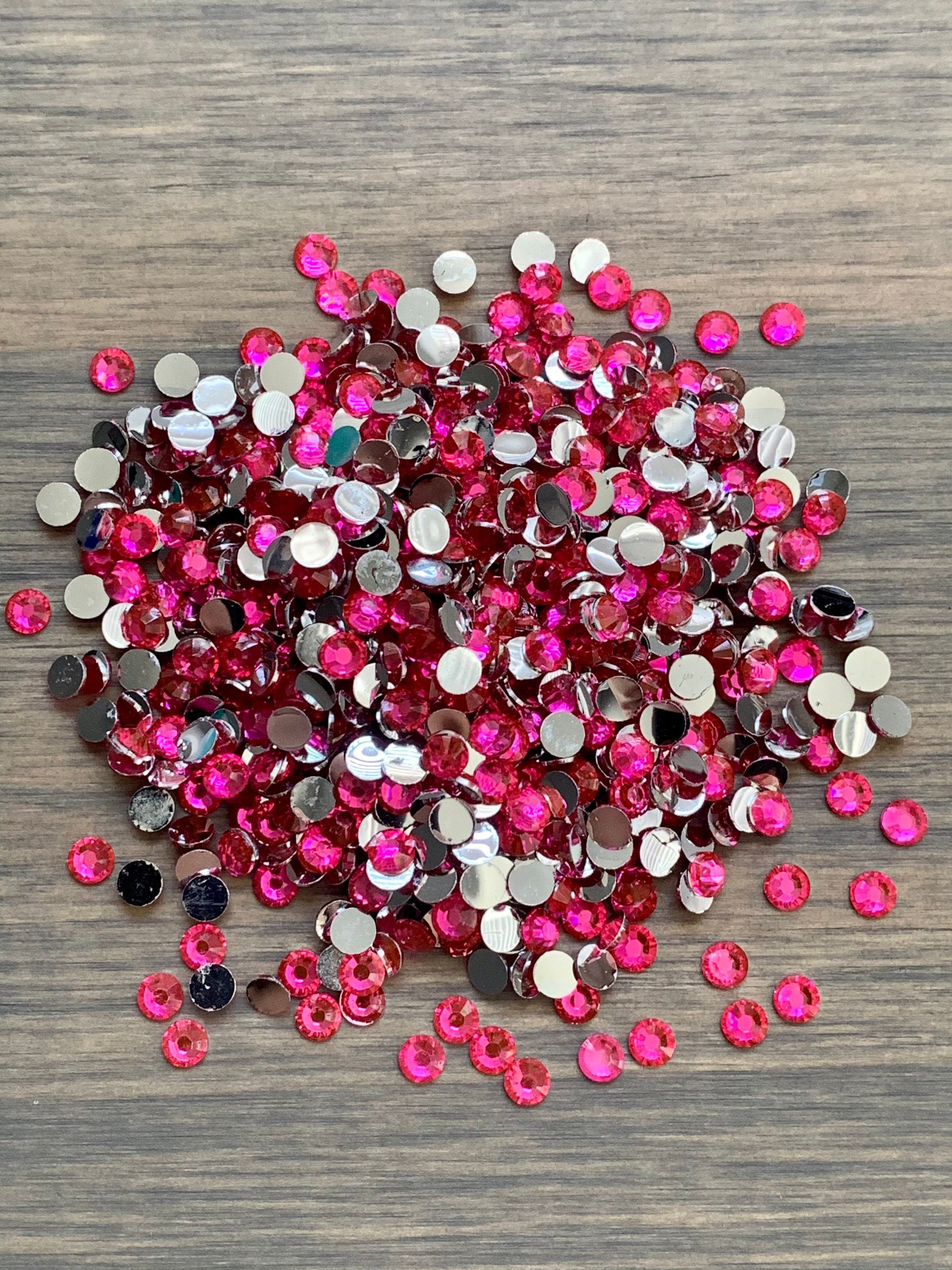 4500ct Bulk Wholesale Hot Pink Resin Rhinestones Non Hotfix - Etsy