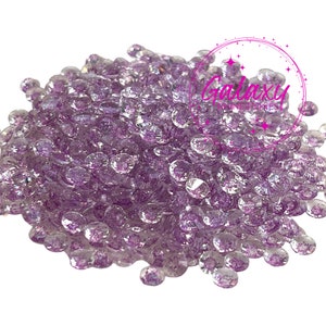 CLEARANCE 3,000ct STARRY SKY Purple Glitter Transparent Rhinestones ...