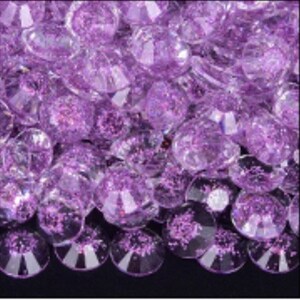 CLEARANCE 3,000ct STARRY SKY Purple Glitter Transparent Rhinestones ...