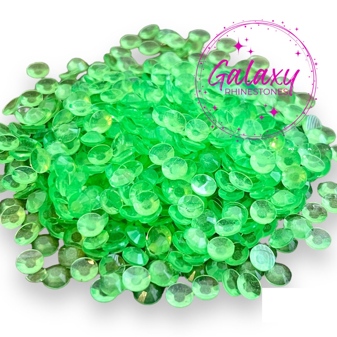 1,500ct Glow in the Dark Green Luminous Rhinestones Non Hotfix Flatback ...