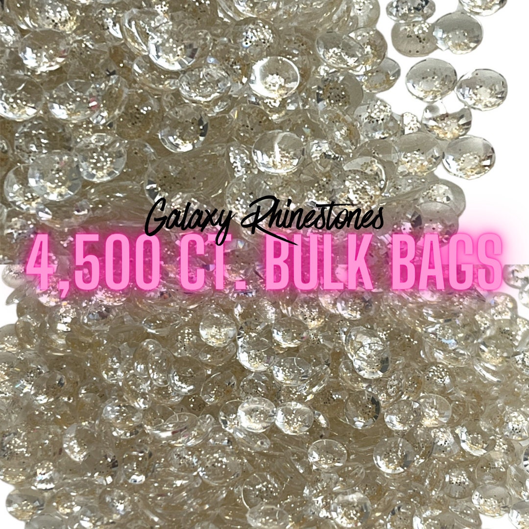 4,500ct STARRY SKY Champagne Glitter Transparent Rhinestones With Clear ...
