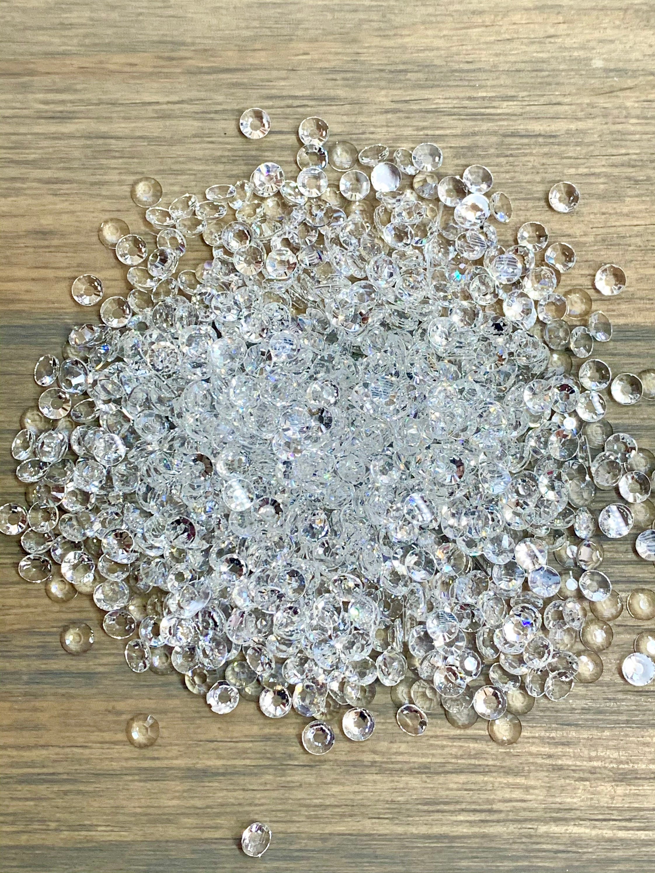 1500ct Clear Transparent Rhinestones With Clear Back Non - Etsy