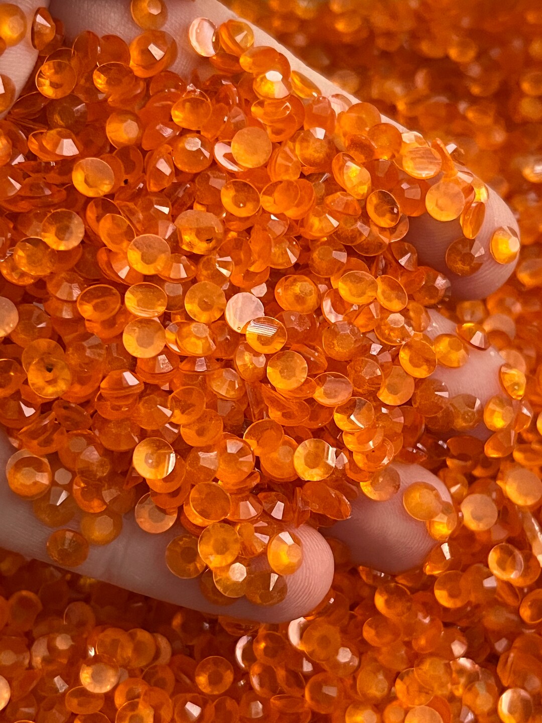 CLEARANCE 3,000ct Glow in the Dark Orange Luminous Rhinestones Non ...