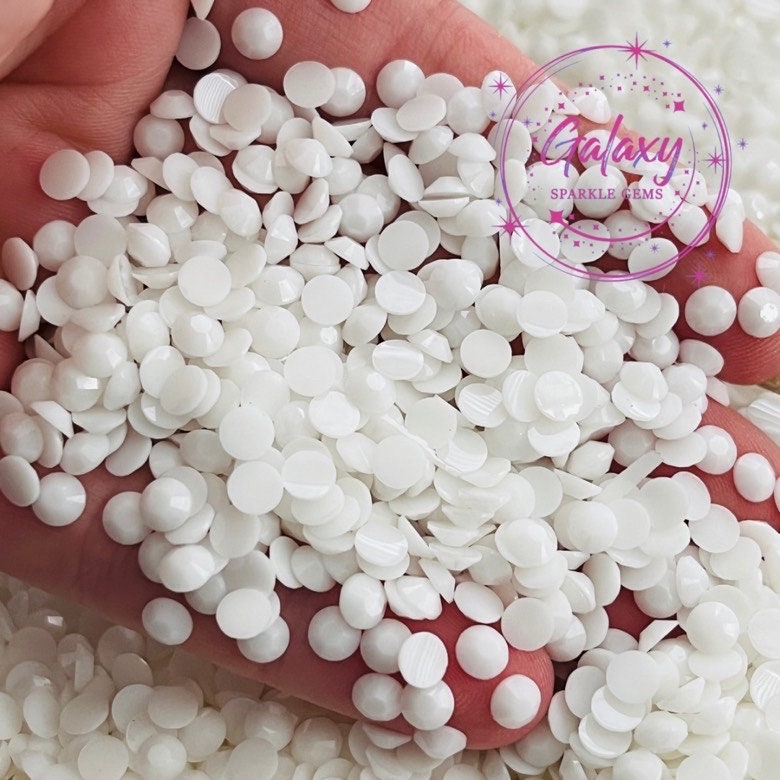 1500ct Snow White Jelly Resin Rhinestones Non Hotfix Flatback - Etsy