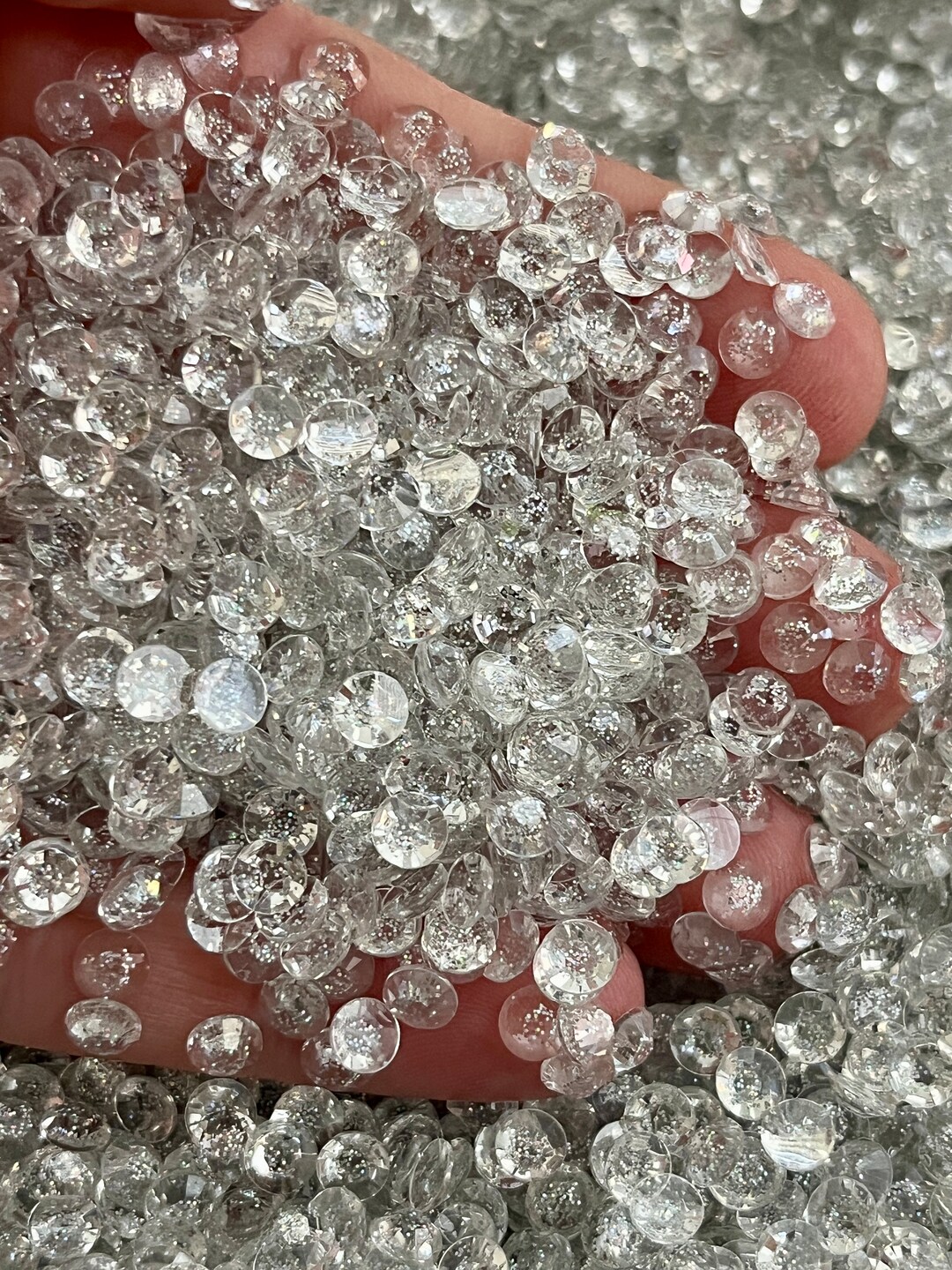 1,500ct STARRY SKY Silver Glitter Transparent Rhinestones With Clear ...