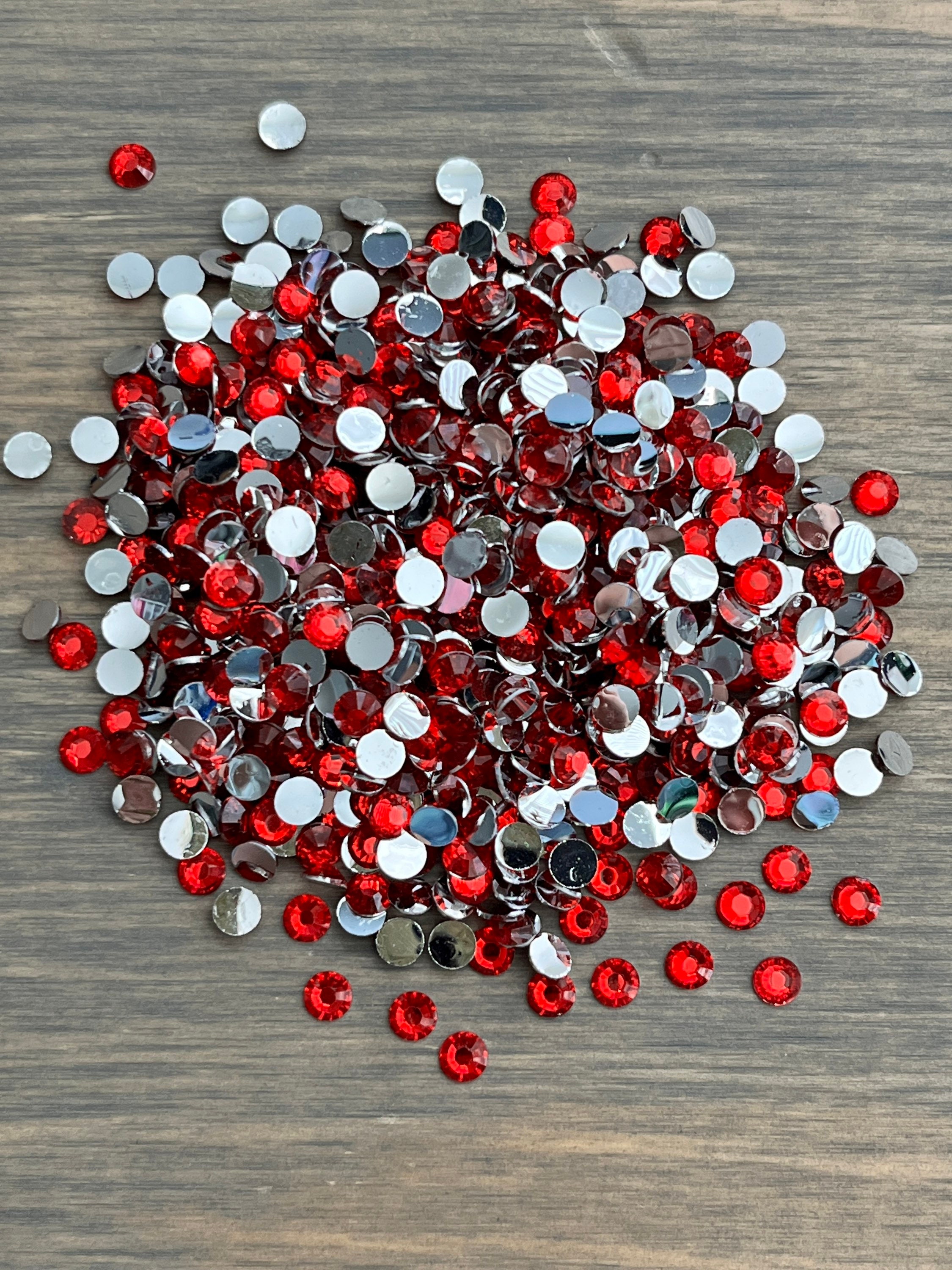 1500ct Ruby Red Resin Rhinestones Non Hotfix Flatback 2MM - Etsy