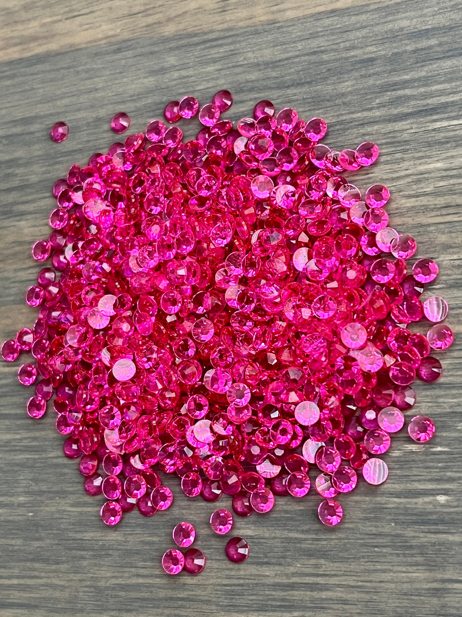 1500ct Hot Pink Clear Transparent Resin Rhinestones Non - Etsy