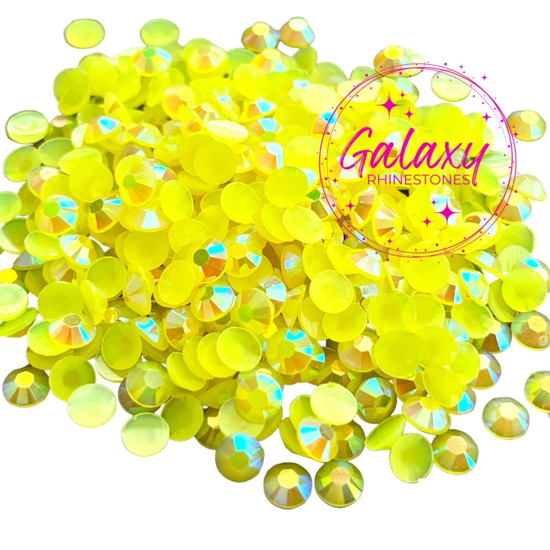1,500ct. Yellow AB 2MM, 3MM, 4MM, 5MM, 6MM Rhinestones, Non-hotfix ...