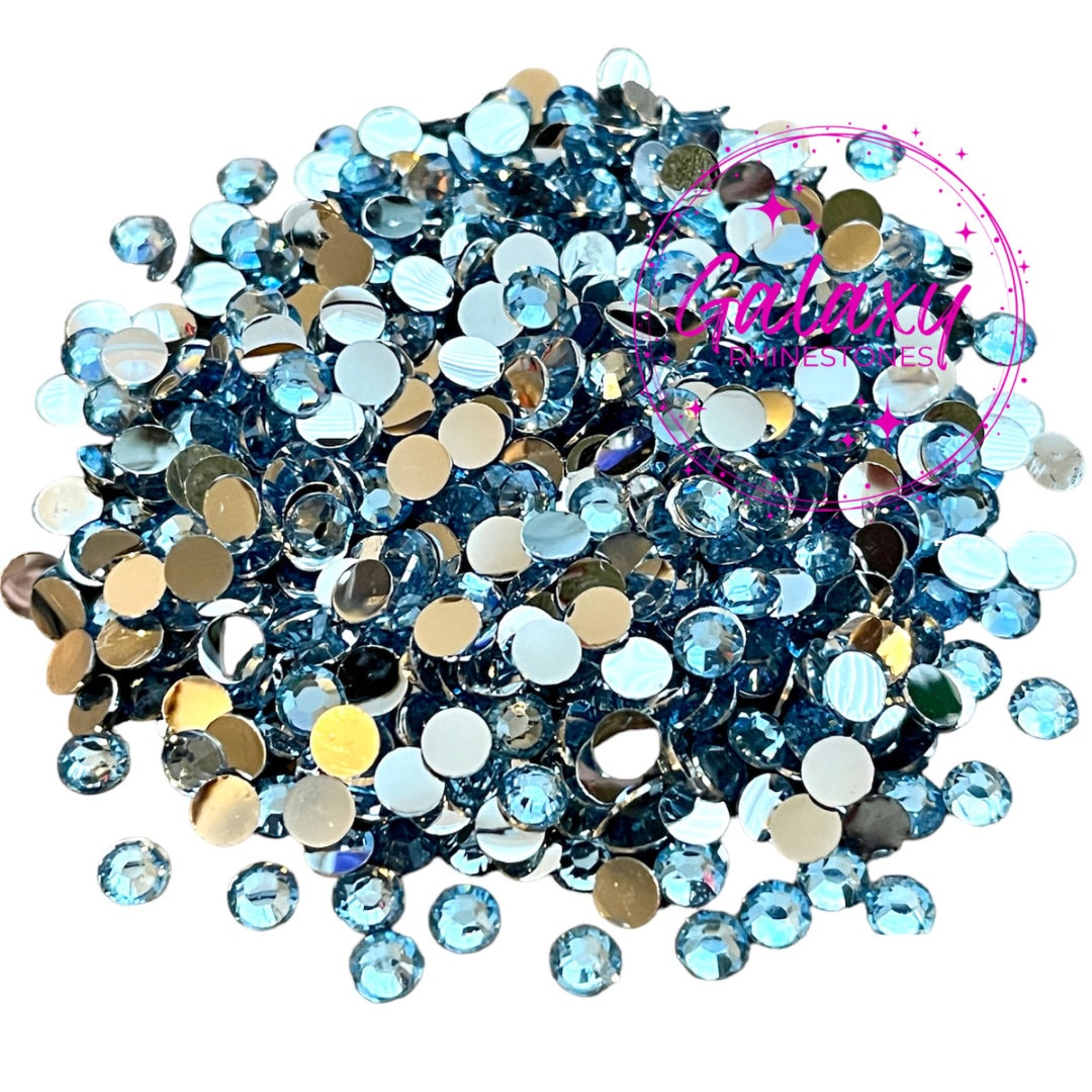 3,000ct. Light Blue 2MM, 3MM, 4MM, 5MM Rhinestones, Non-hotfix ...