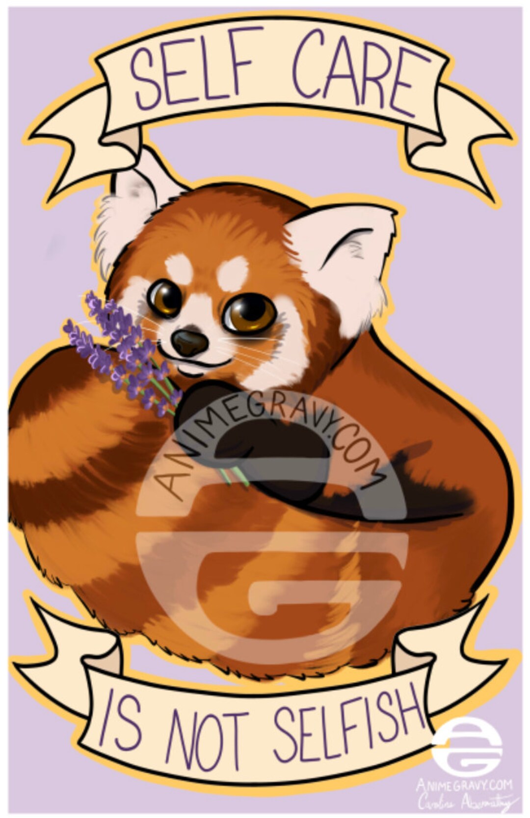 Self Care Isnt Selfish Red Panda Encouragement 11x17print - Etsy