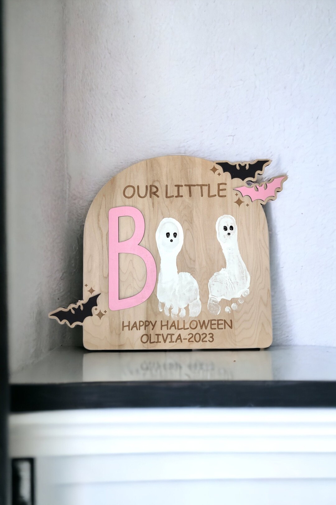 DIY Halloween Footprint Sign, Babys First Halloween Keepsake, Little ...