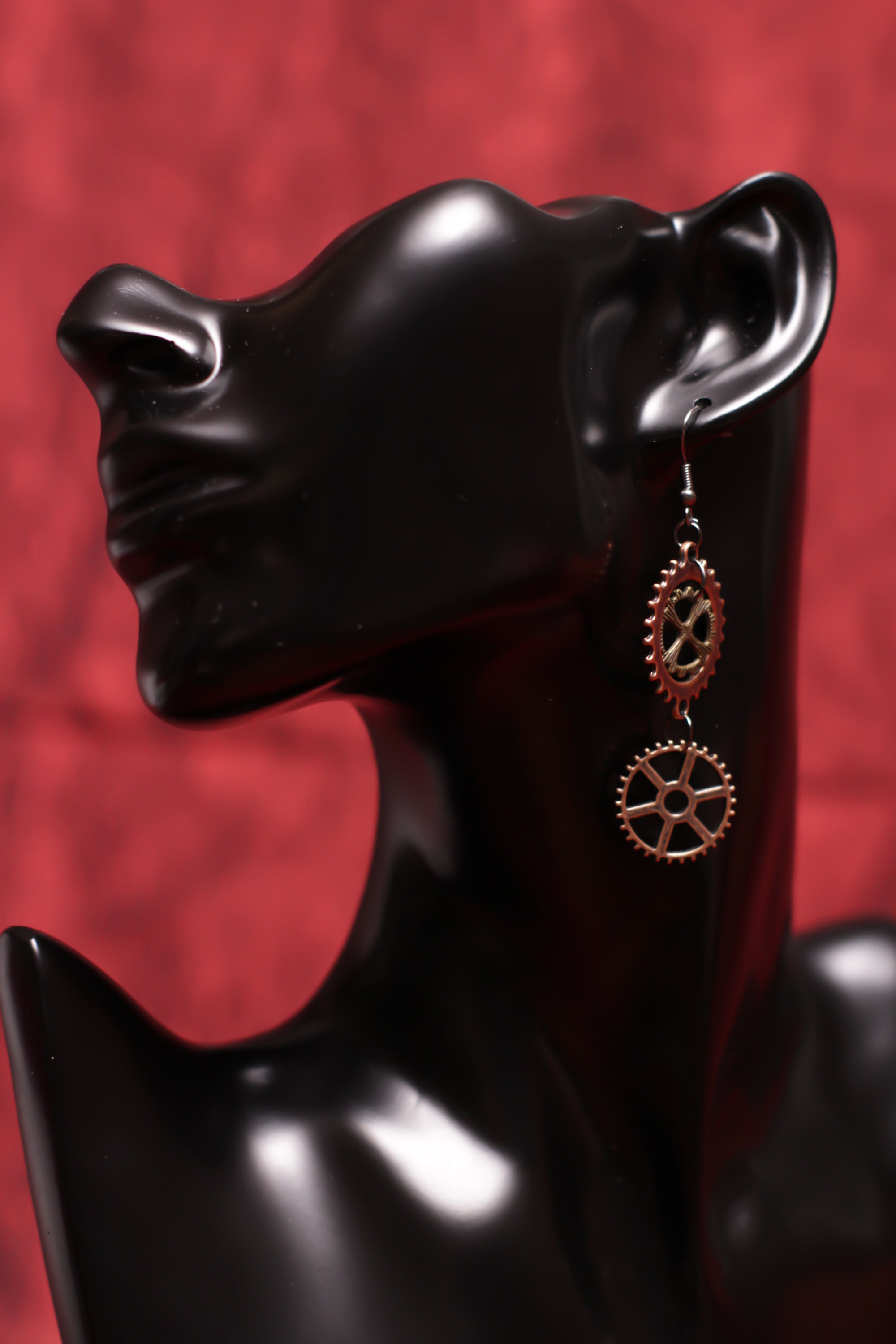 Steampunk Gear Earrings, Steampunk Earrings, Gear Earrings, Handmade ...